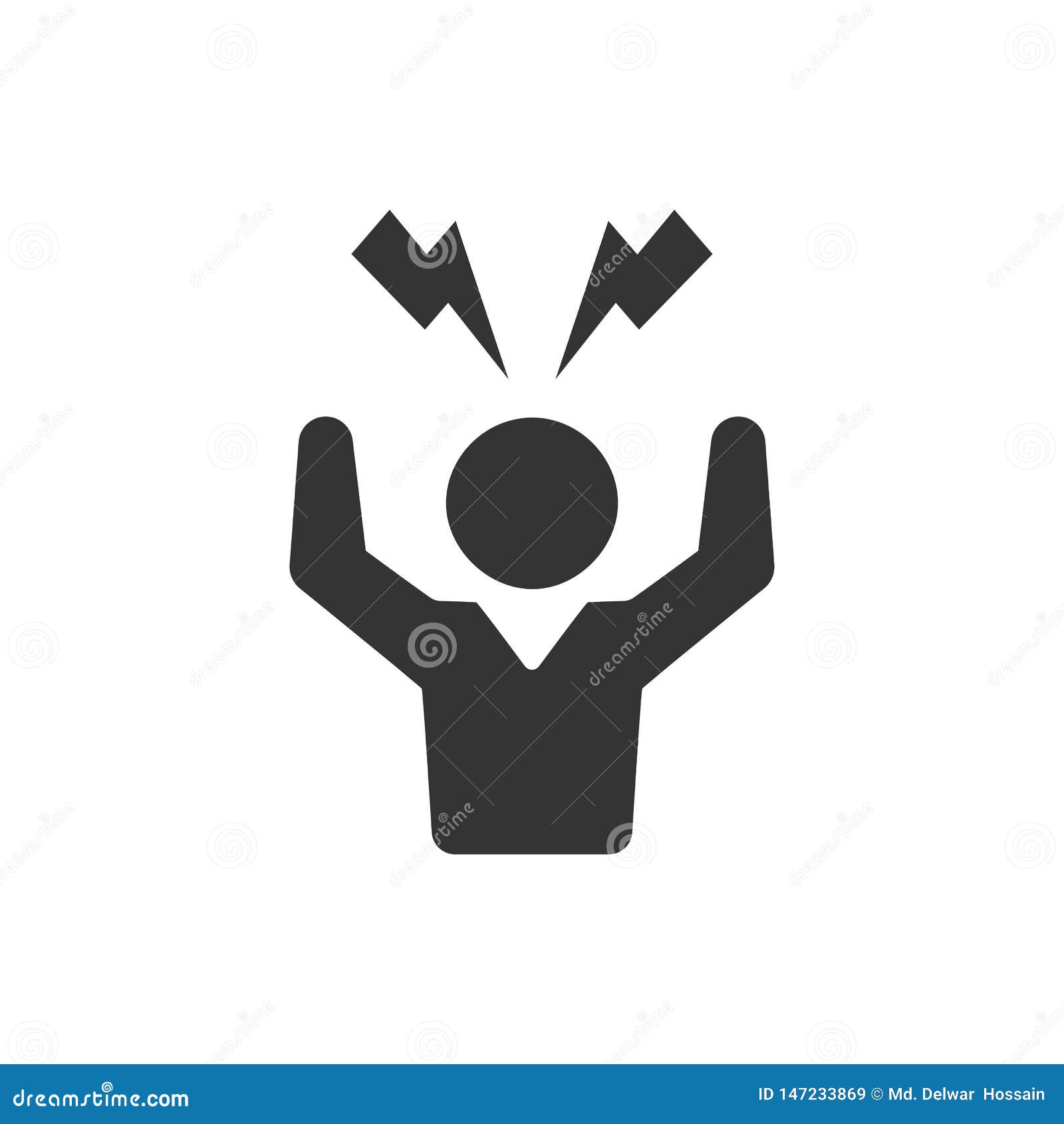 Angry person icon stock vector. Illustration of crazy - 147233869