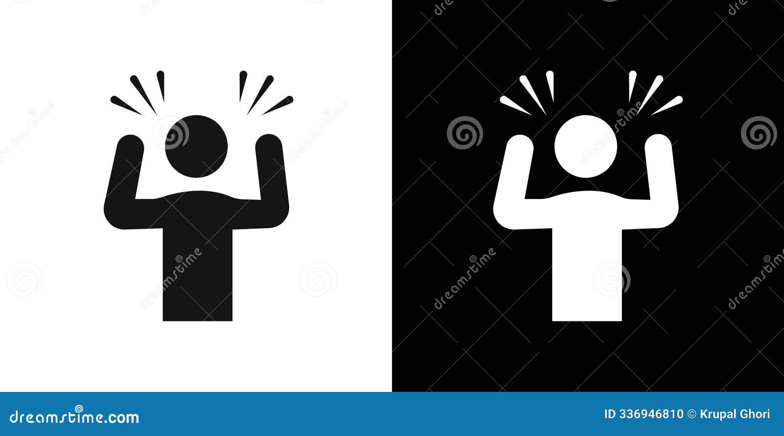 Angry Person Logo Sign Vector Outline | CartoonDealer.com #326035725