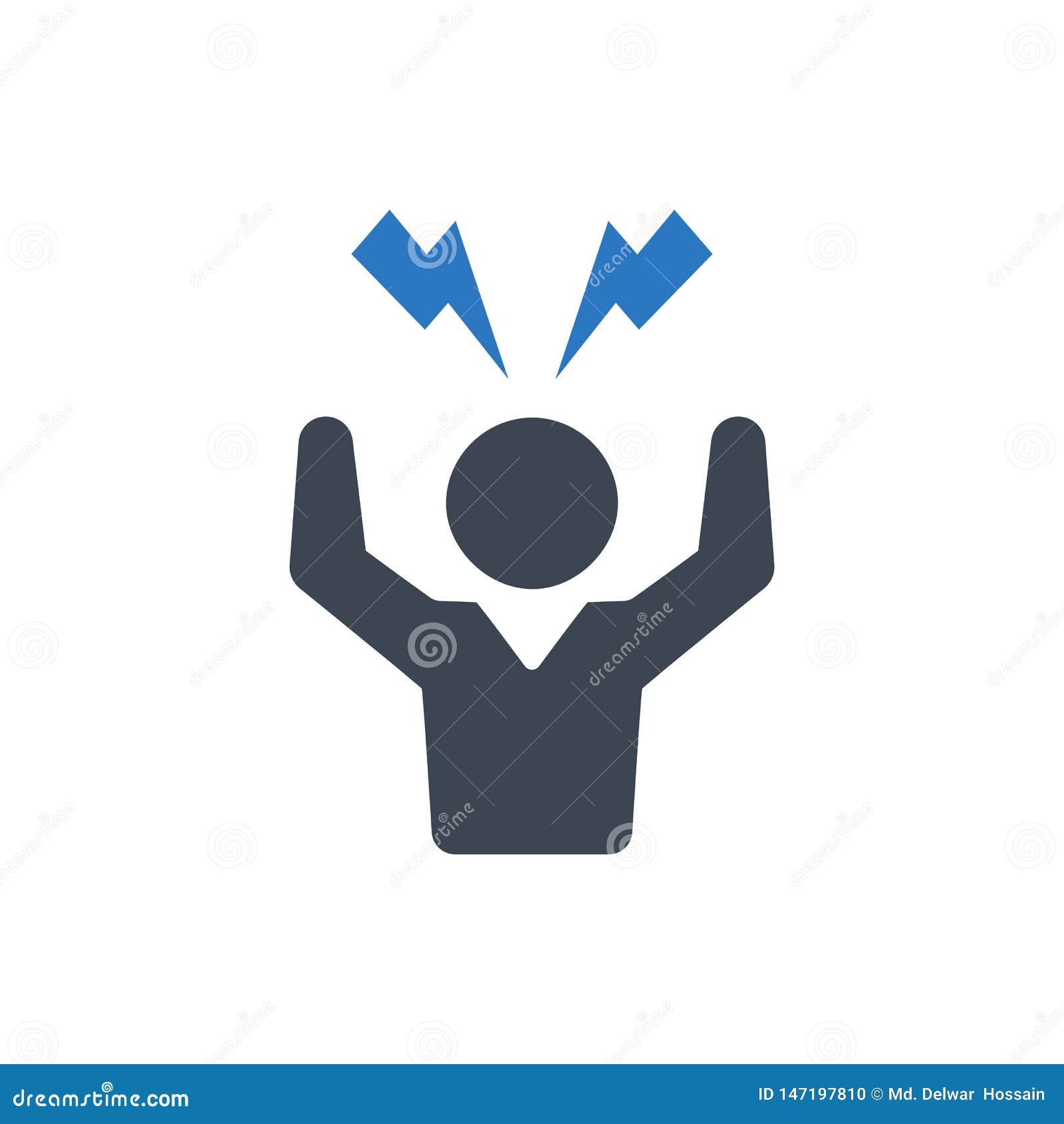 Angry person icon stock vector. Illustration of vector - 147197810