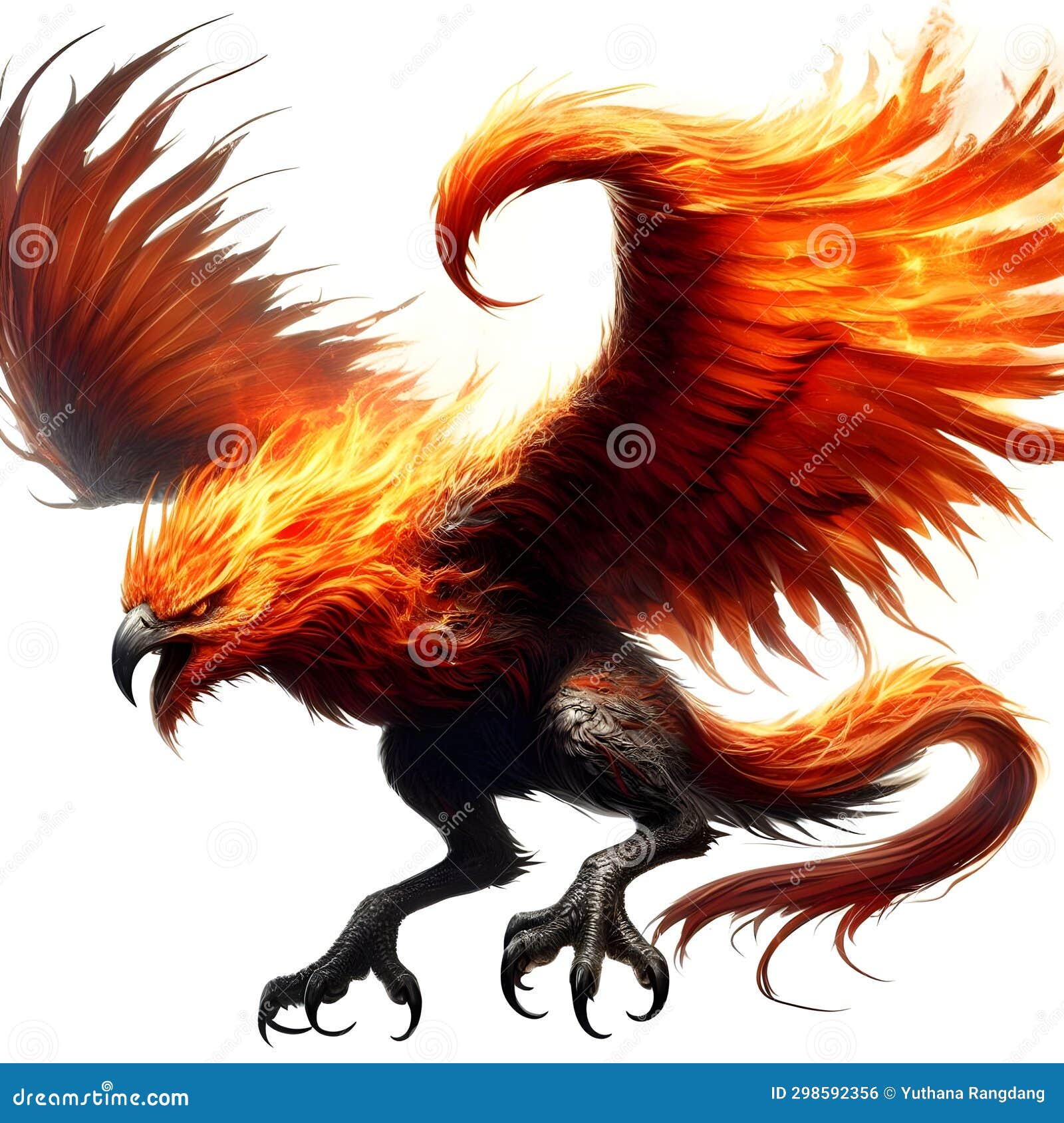 Angry Phoenix Full Body , Ultra-realistic. Stock Photo - Image of white ...