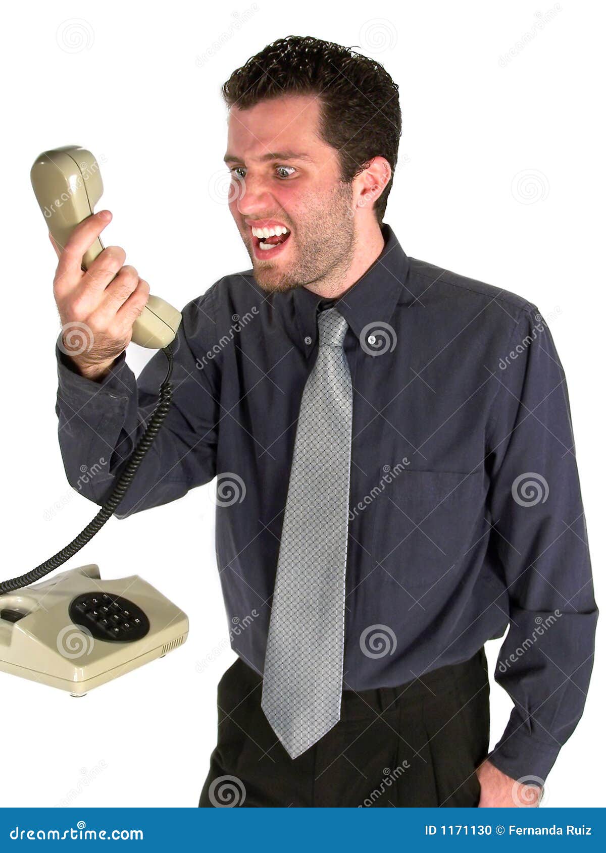 Angry at the phone stock photo. Image of connection, angry - 1171130