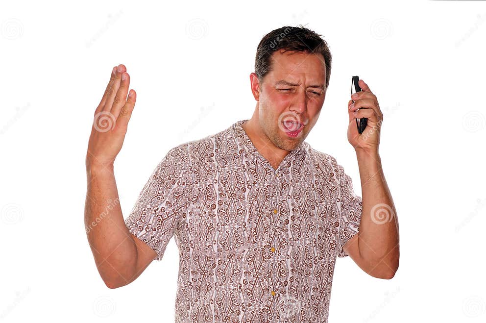 Angry phone call stock image. Image of alone, person - 25104385