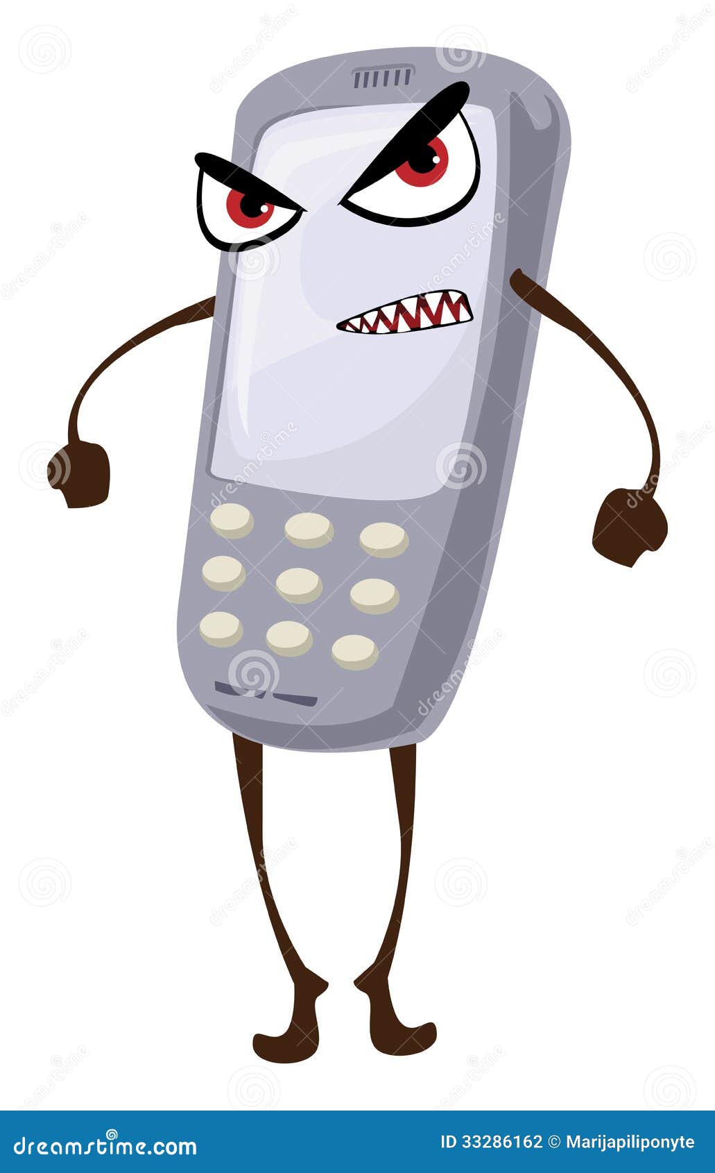 Angry phone stock illustration. Illustration of communicate - 33286162