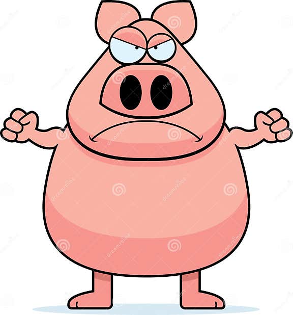 Angry Pig stock vector. Illustration of furious, angry - 15673850
