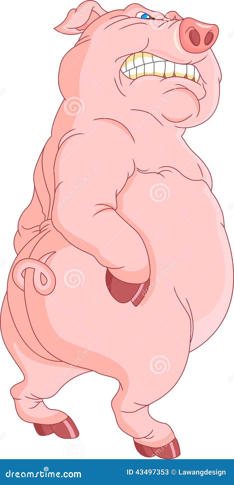 Angry Pig Cartoon Stock Vector - Image: 43497353