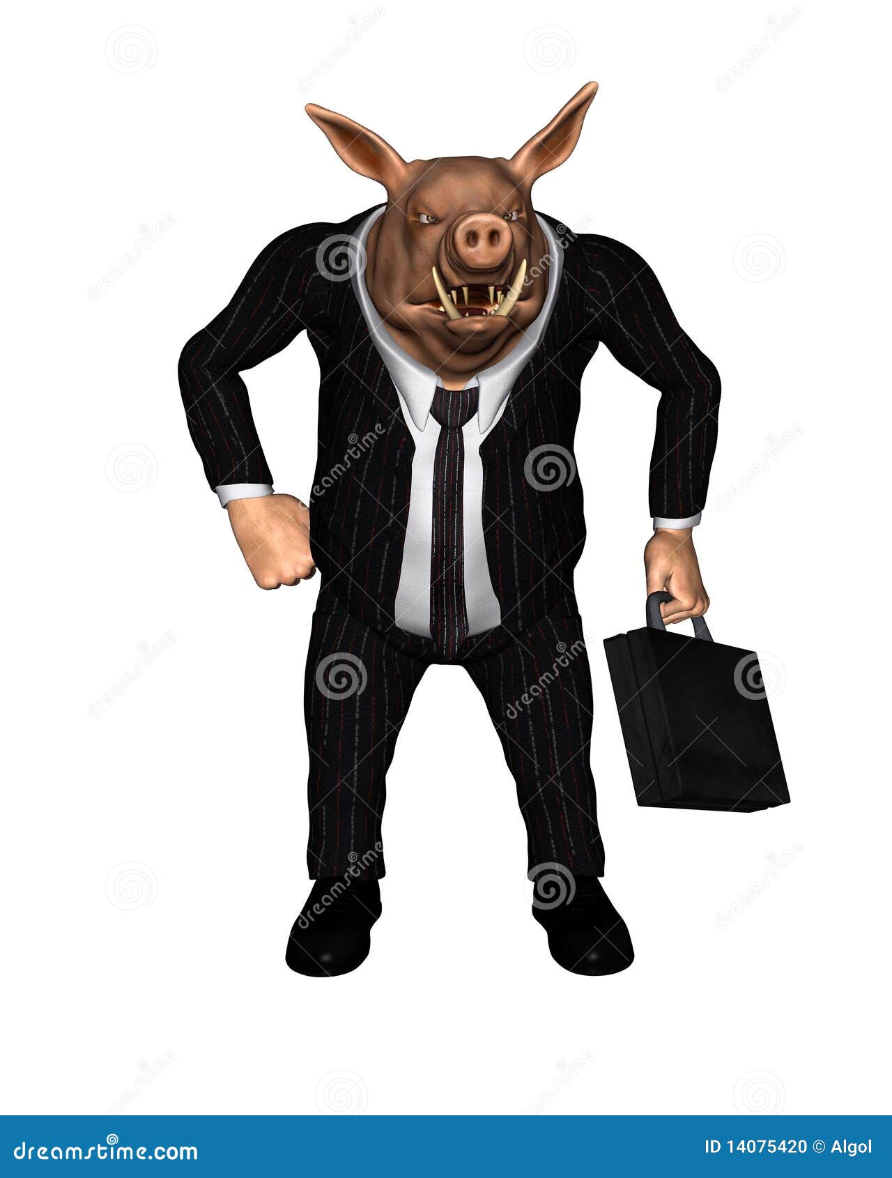 Angry Pig Dressed As Business Man - 2 Stock Photo - Image: 14075420
