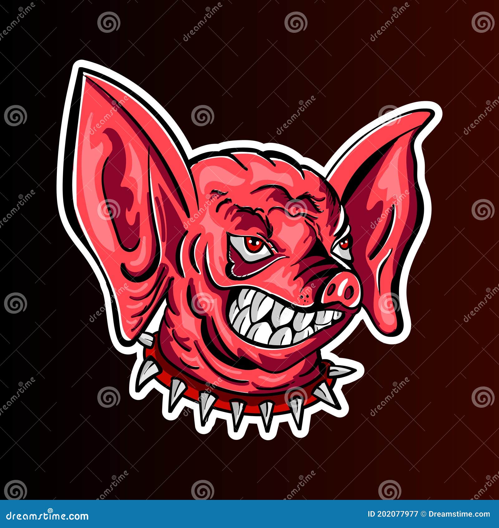 Angry Pig E Sport Mascot Logo Stock Illustration - Illustration of ...