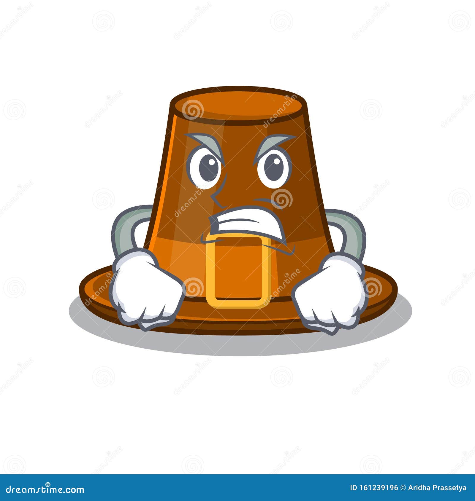 Angry Pilgrims Hat in the Character Shape Stock Vector - Illustration ...