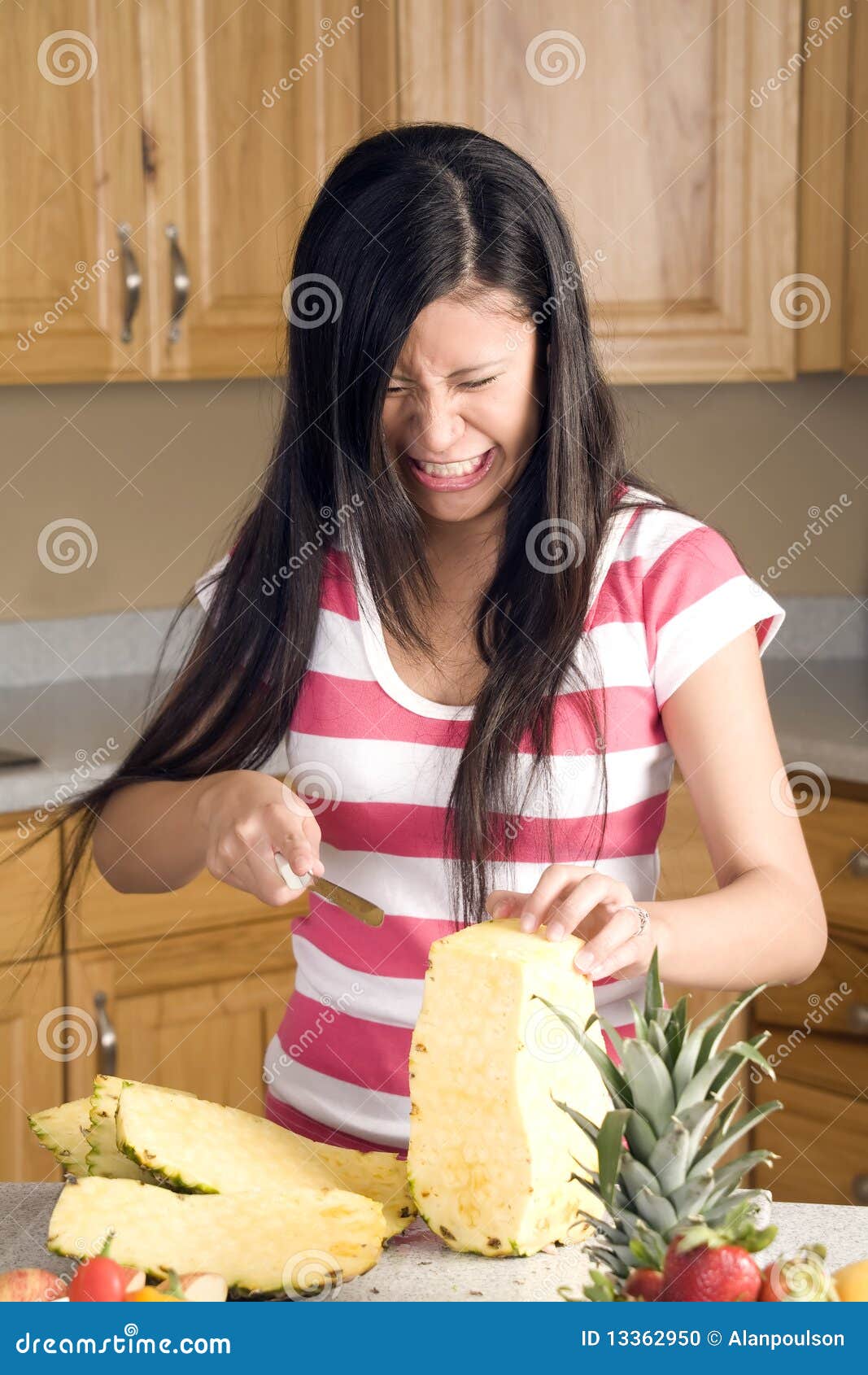 Angry at pineapple stock photo. Image of arrange, smile - 13362950