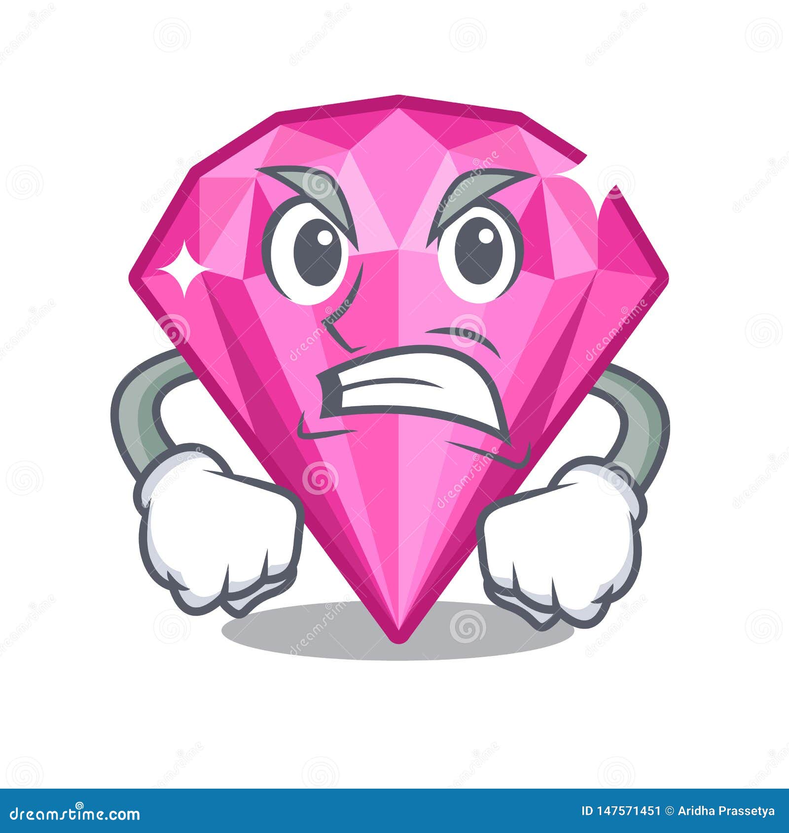Angry Pink Cartoon Monster. Halloween Vector Monster Character Design ...