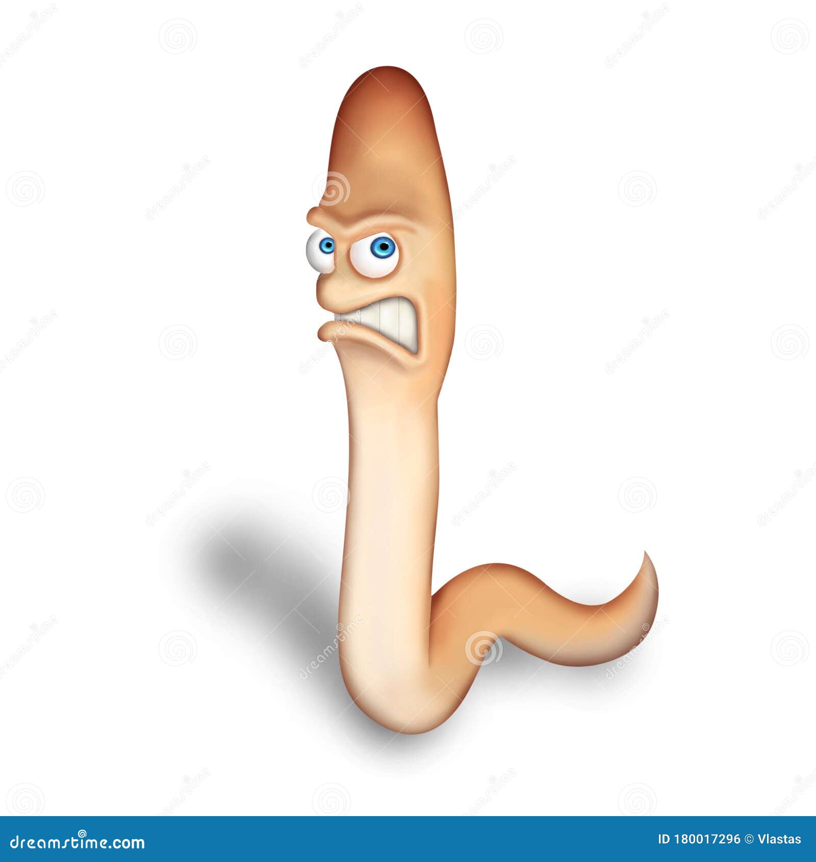 Angry Worm Cartoon Vector Illustration | CartoonDealer.com #63971674