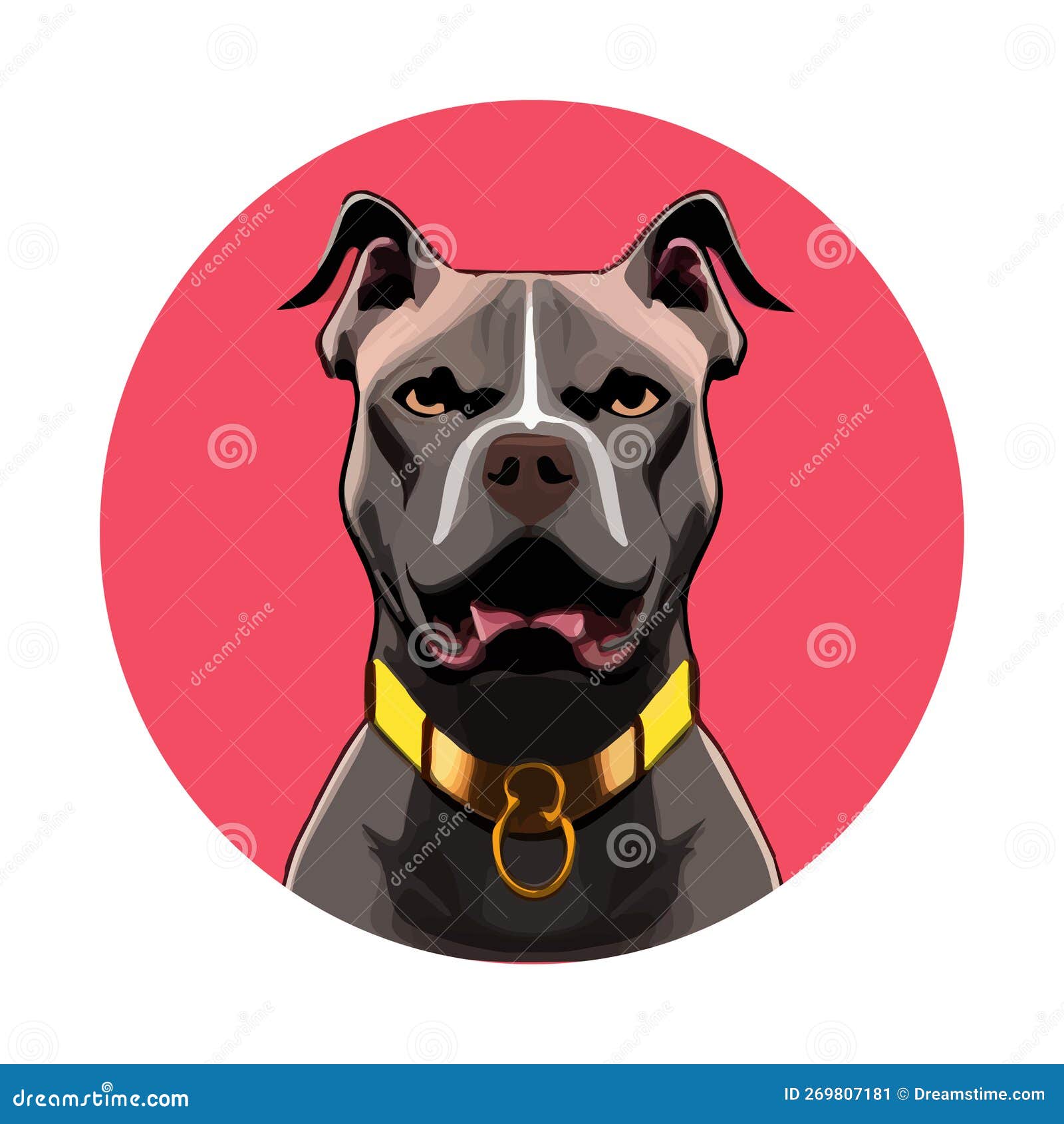 Snarling Pitbull