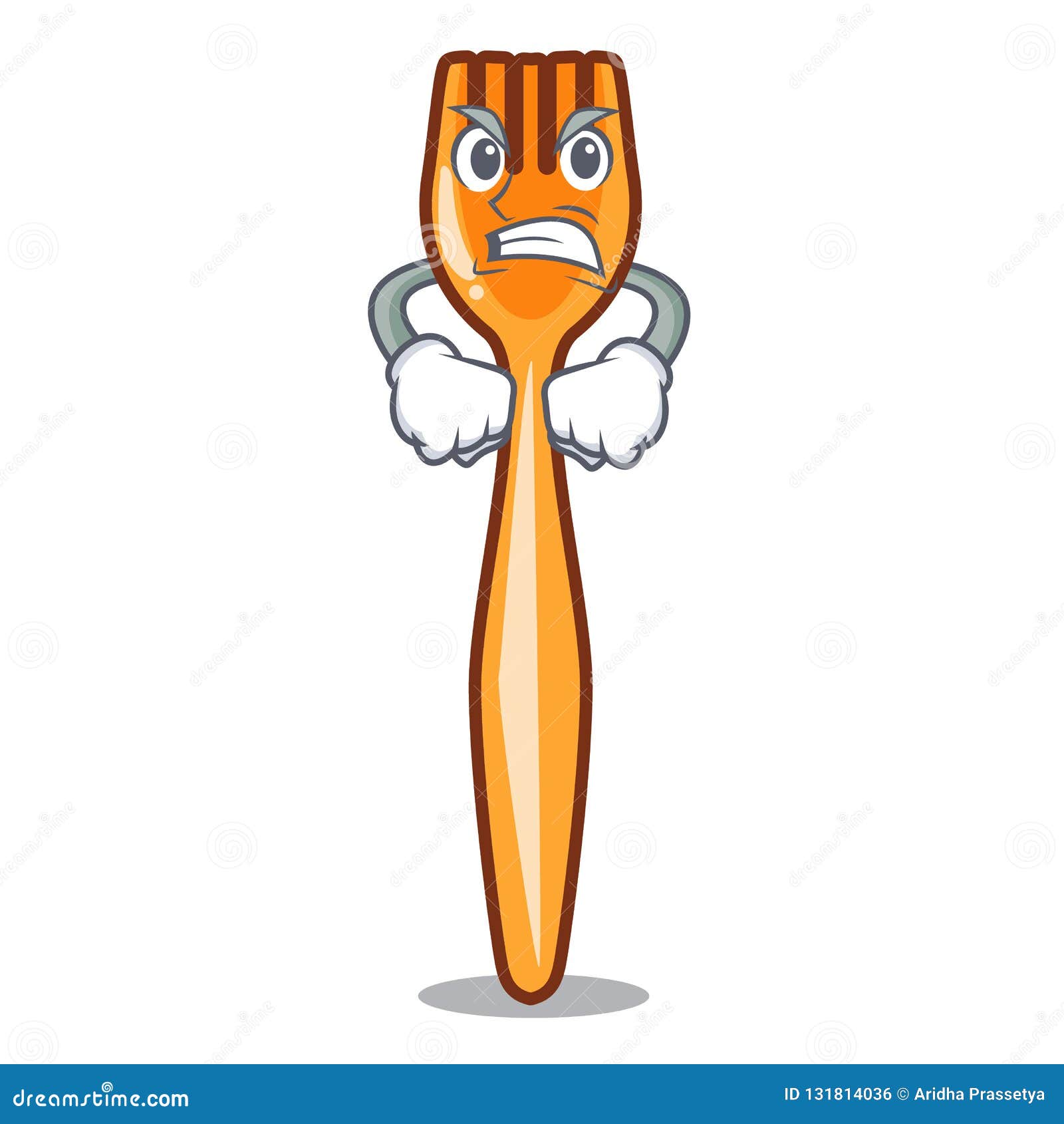 Angry Fork Cartoon Stock Illustration | CartoonDealer.com #48730192