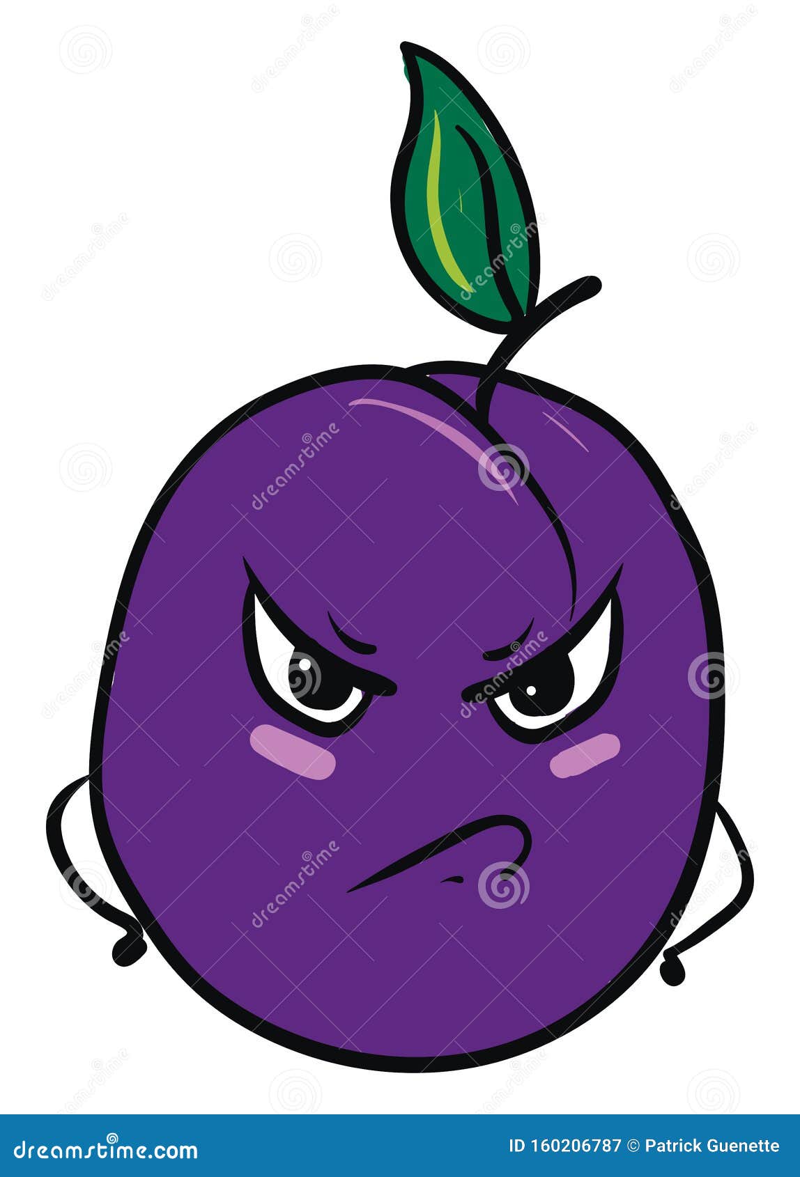 Angry Plum, Illustration, Vector Stock Vector - Illustration of orange ...