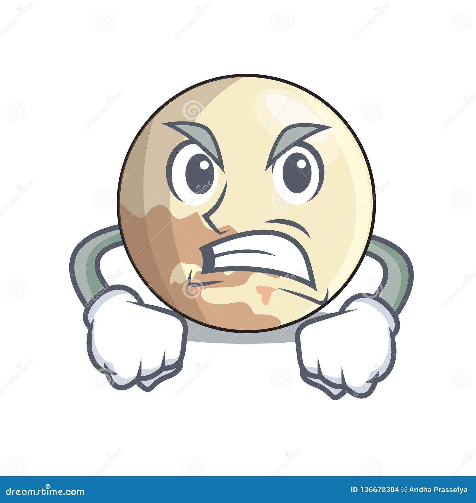Angry Pluto Cartoon Planet Above the Sky Stock Vector - Illustration of ...