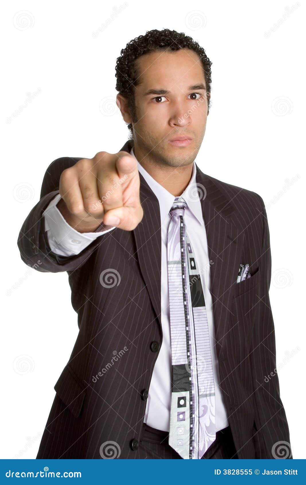 Angry Pointing Businessman stock image. Image of african - 3828555
