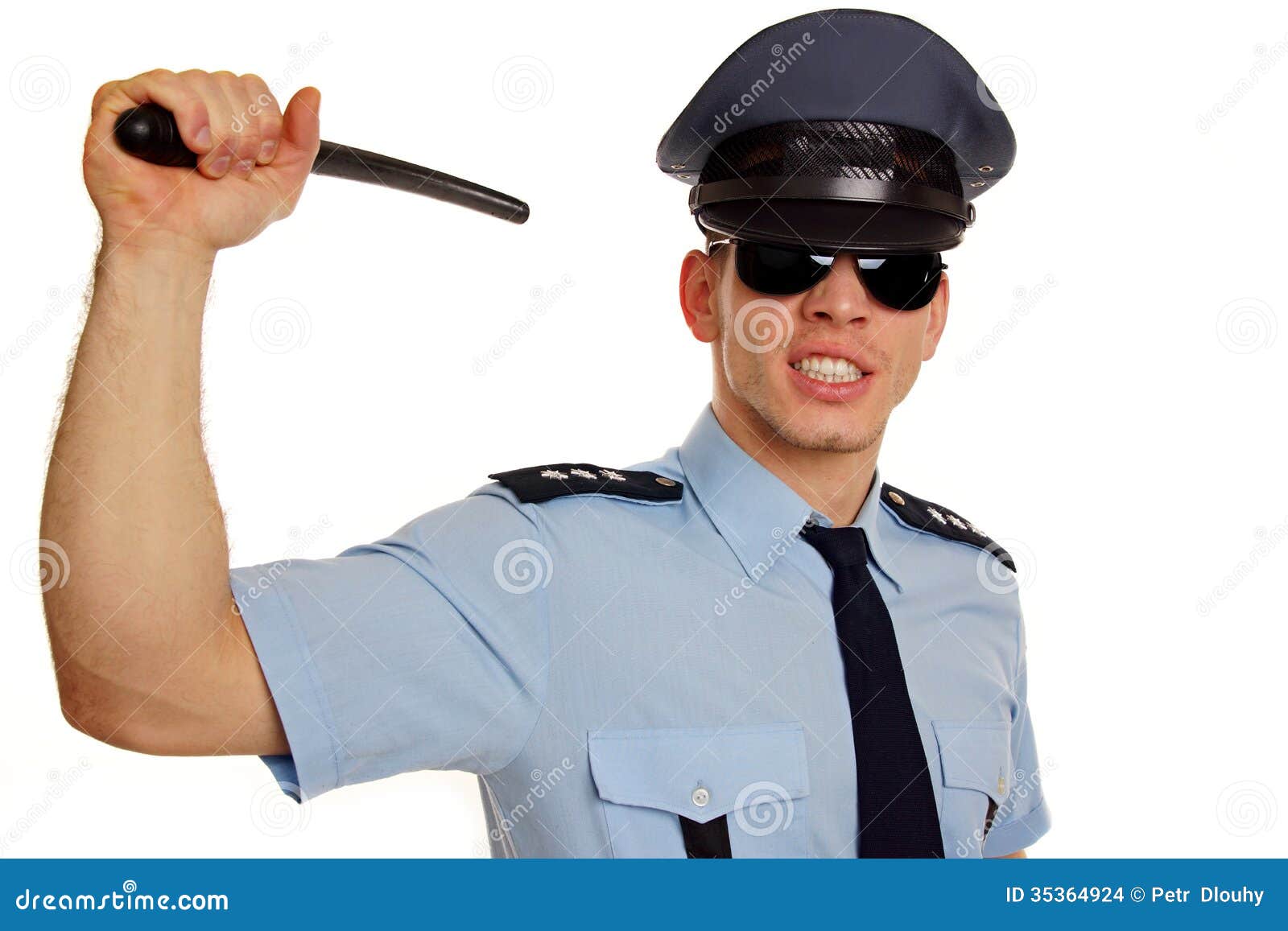 Policeman Shows Nightstick Stock Photos - Free & Royalty-Free Stock ...
