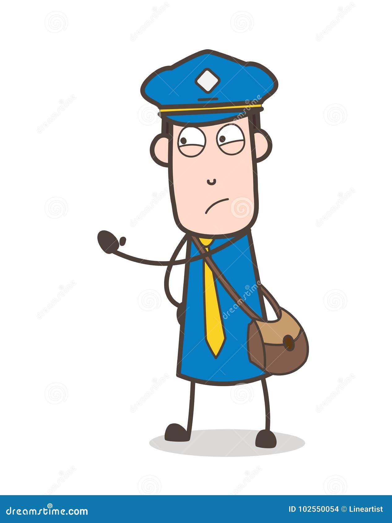 Angry Postman Showing Slap Vector Stock Illustration - Illustration of ...