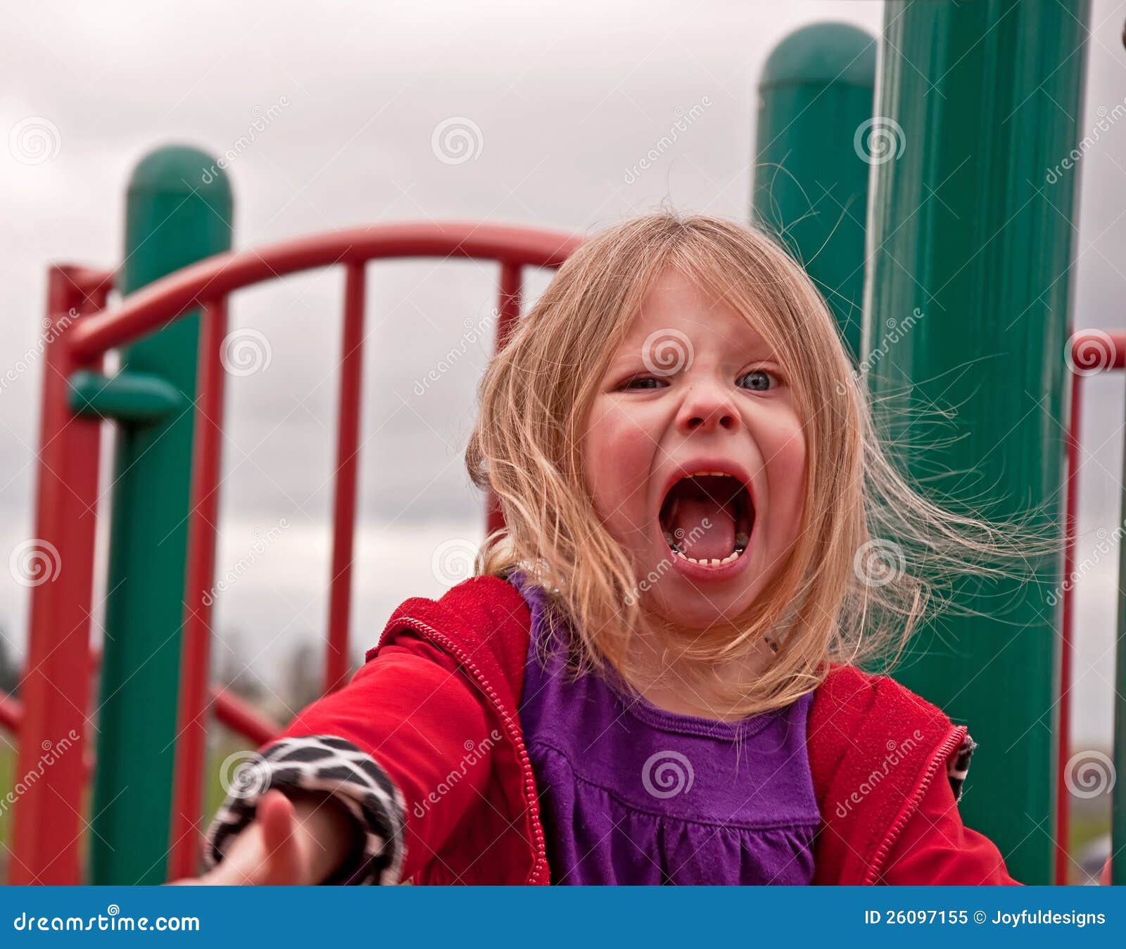 Angry Preschool Girl On Playground Royalty-Free Stock Photography ...