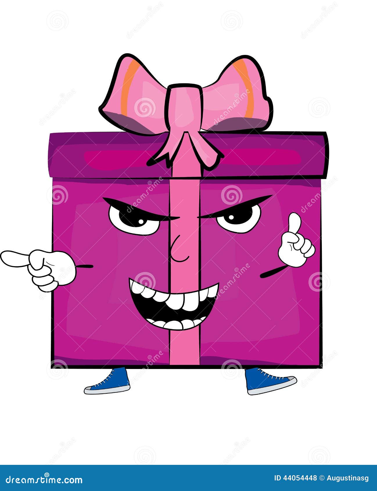 Angry present box cartoon stock illustration. Illustration of shouting ...