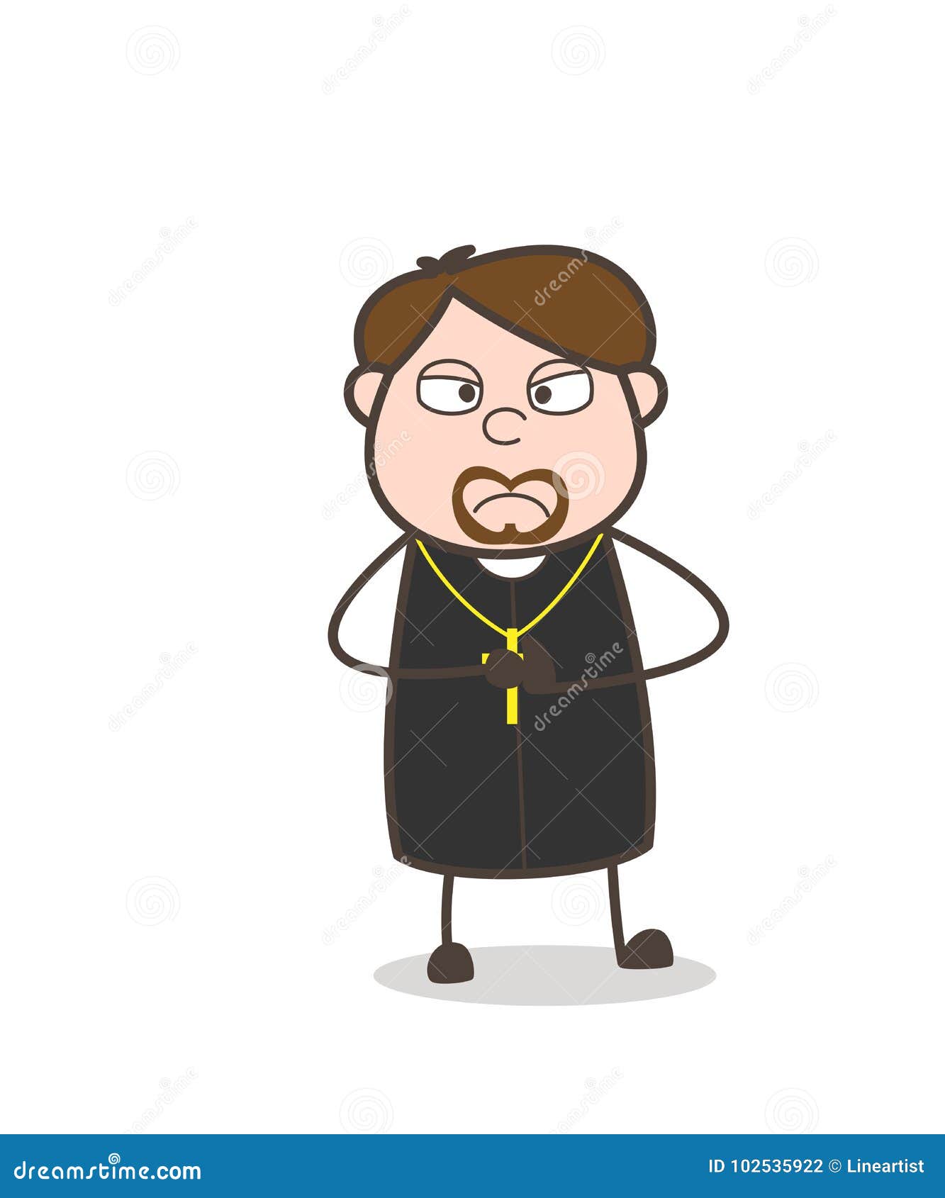 Priest Angry Cartoon Vector | CartoonDealer.com #28249983