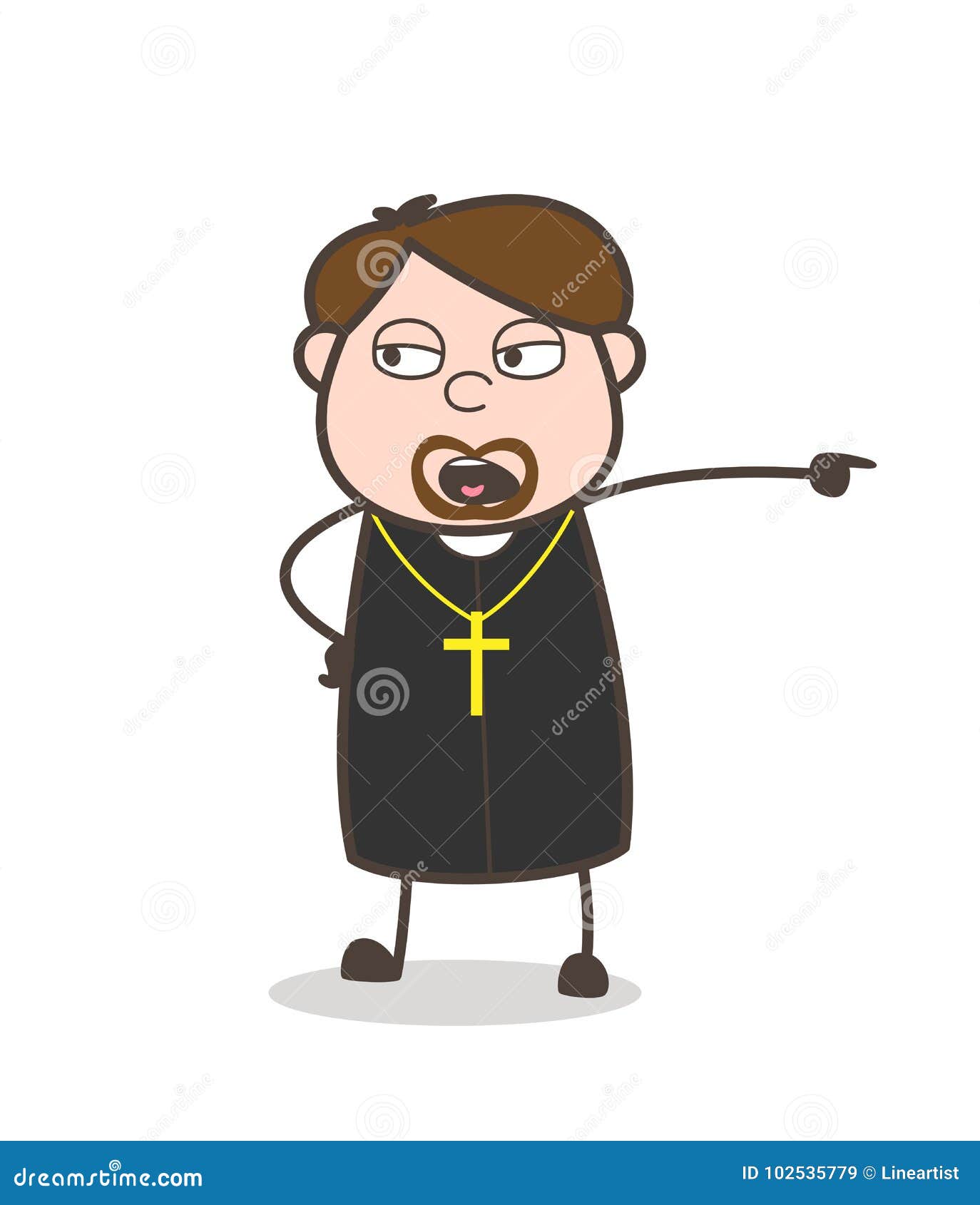 Priest Angry Cartoon Vector | CartoonDealer.com #28249983