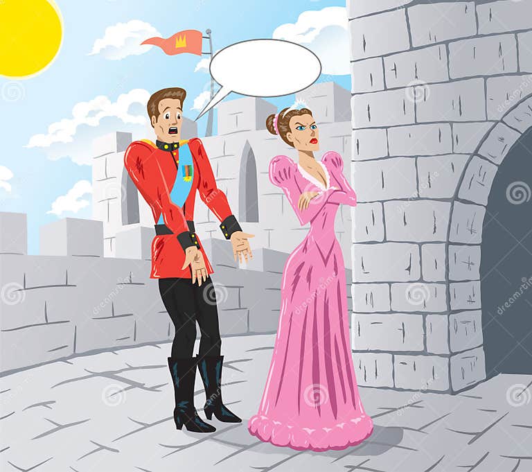 Angry Princess stock vector. Illustration of duchess - 25882875