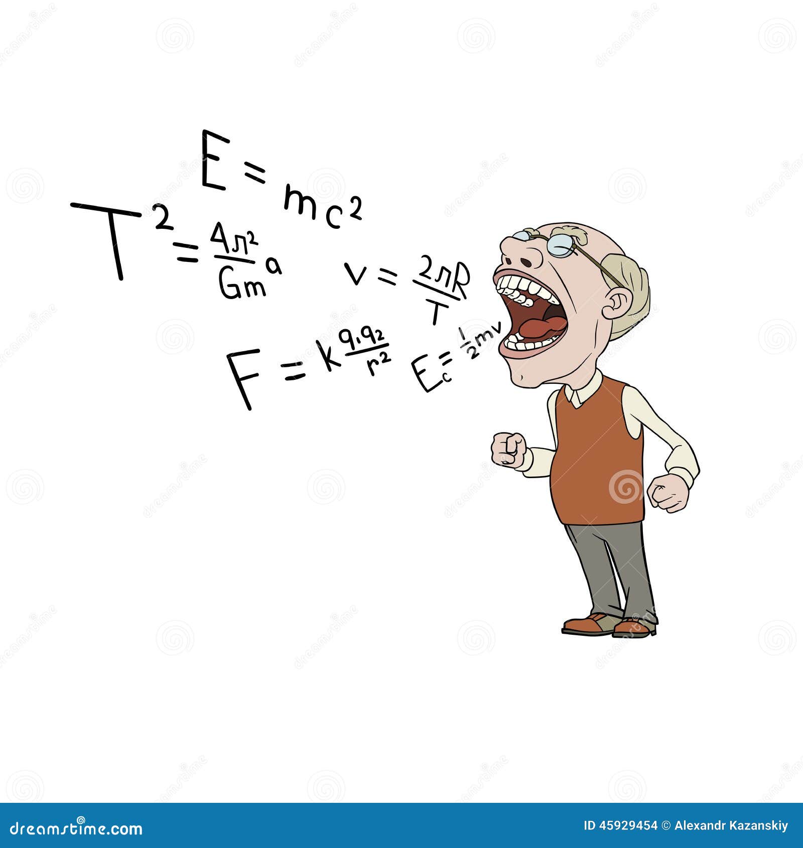 Angry professor stock vector. Illustration of mathematics - 45929454