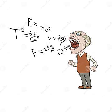 Angry professor stock vector. Illustration of mathematics - 45929454