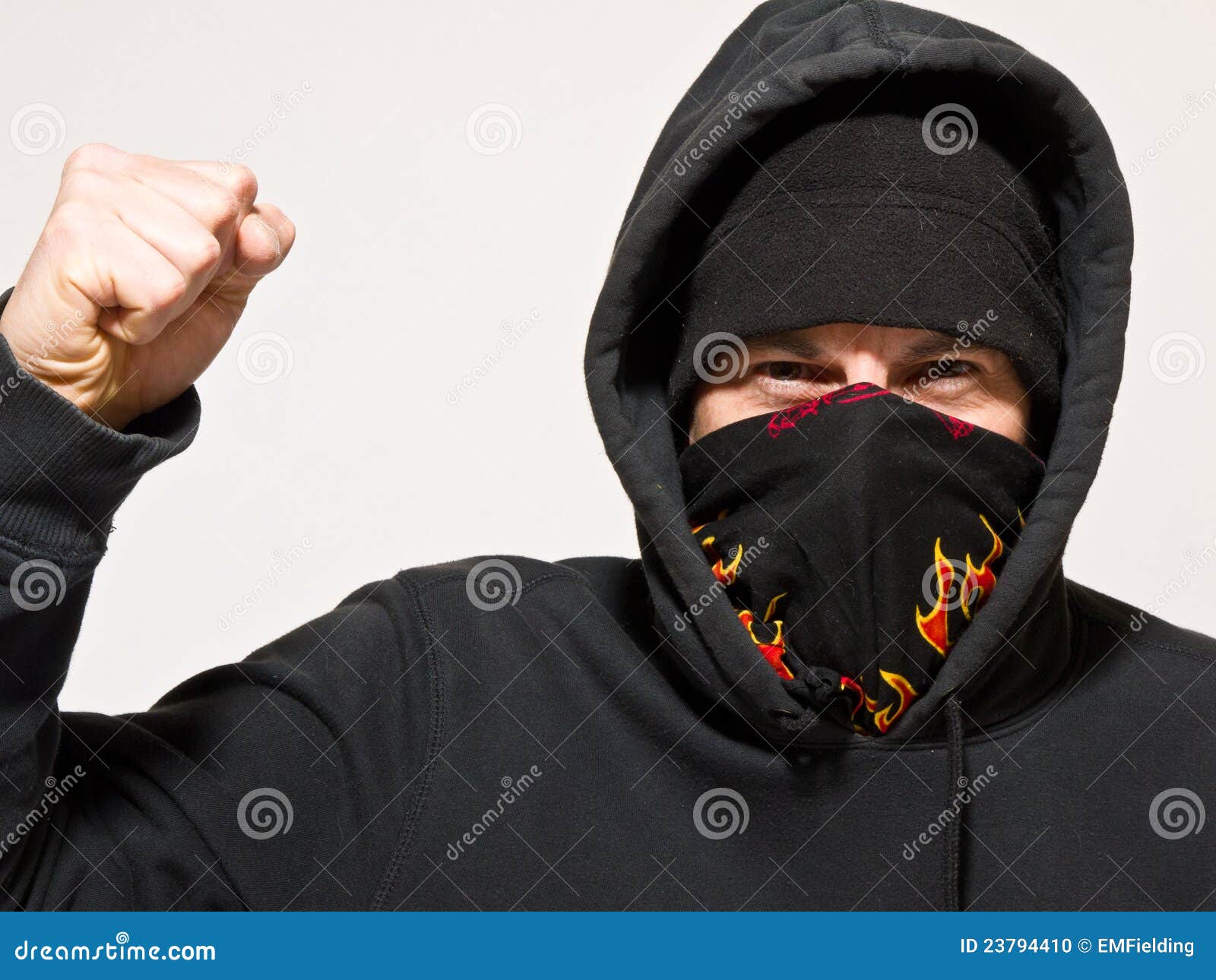 Angry Protester or Mugger stock photo. Image of fighting - 23794410