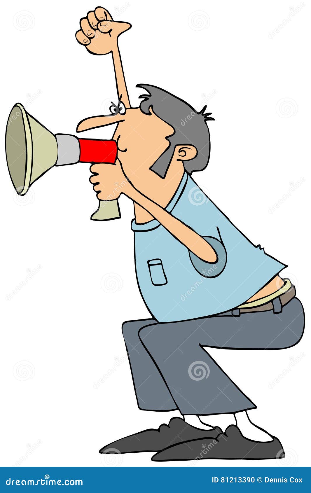 Angry Protester Woman, Rally Resistance Freedom Democracy Cartoon ...