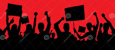 Angry protesters stock vector. Illustration of riot, signs - 30642365