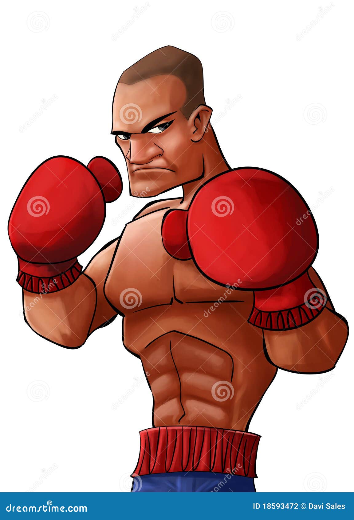 Angry pugilist stock illustration. Illustration of battle - 18593472