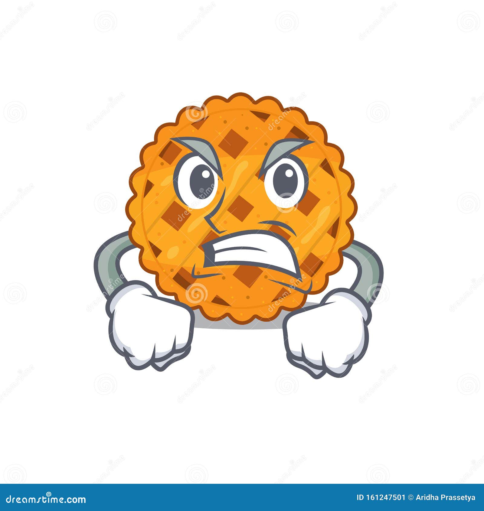 Angry Pumpkin Pie Isolated in the Mascot Stock Vector - Illustration of ...