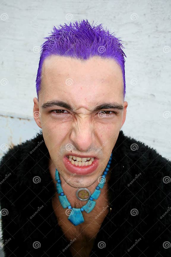 Angry punk close stock image. Image of rebel, colored - 1331565