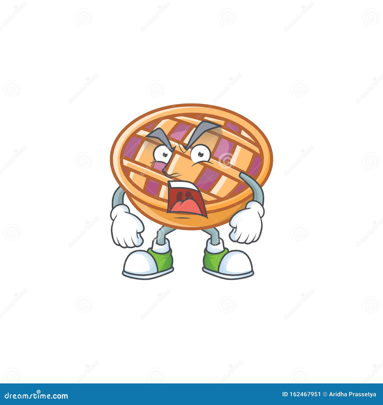 Angry Purple Pie Thanksgiving on White Background Stock Vector ...