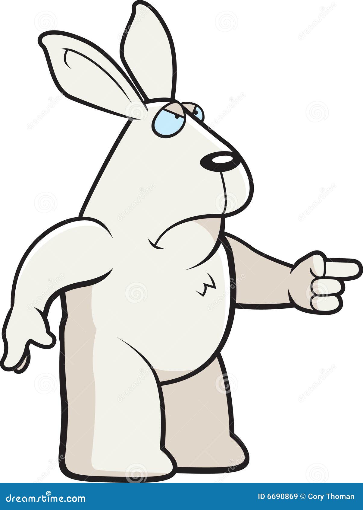Angry Rabbit stock vector. Illustration of animal, cartoon - 6690869