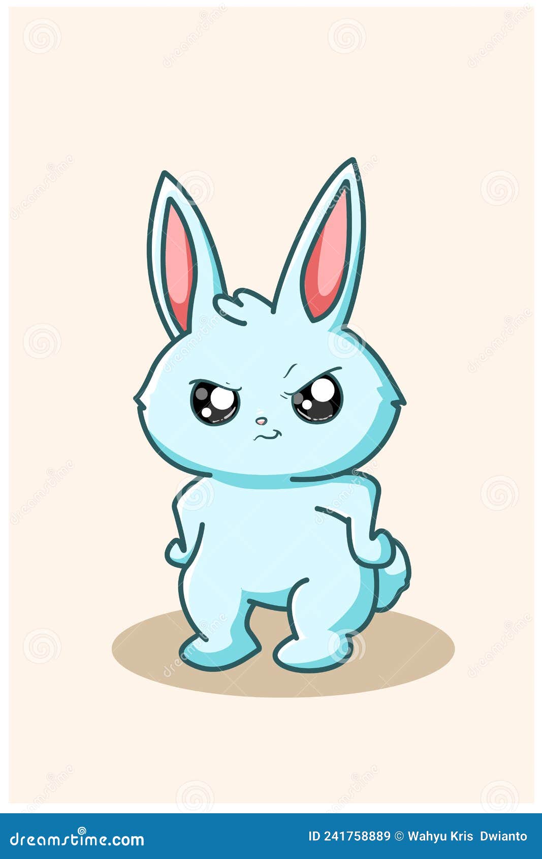 The Angry Rabbit Illustration Hand Drawing Stock Vector - Illustration ...