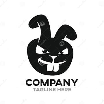 Angry Rabbit Logo. Vector Illustration. Stock Vector - Illustration of ...