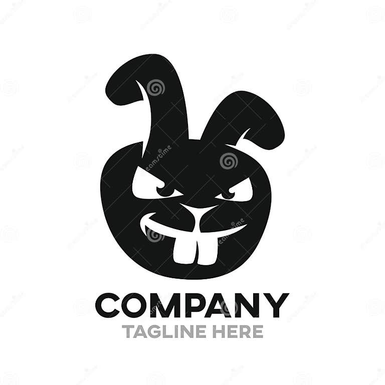 Angry Rabbit Logo. Vector Illustration. Stock Vector - Illustration of ...