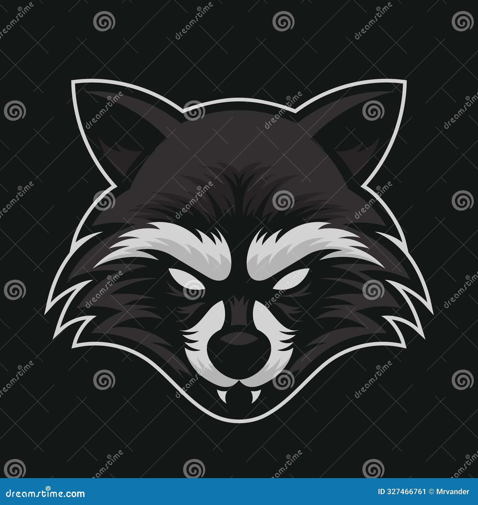 Angry Raccoon Logo. Mascot Design Stock Illustration - Illustration of ...