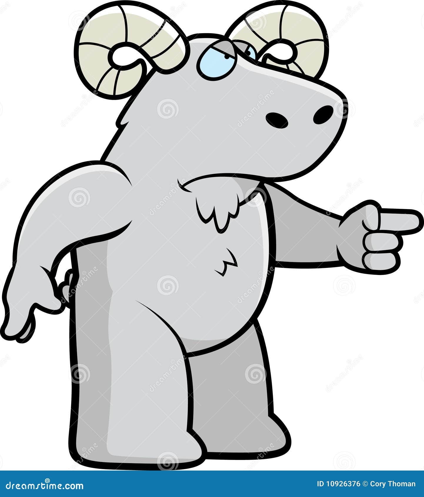 Angry Ram stock vector. Illustration of horns, upset - 10926376