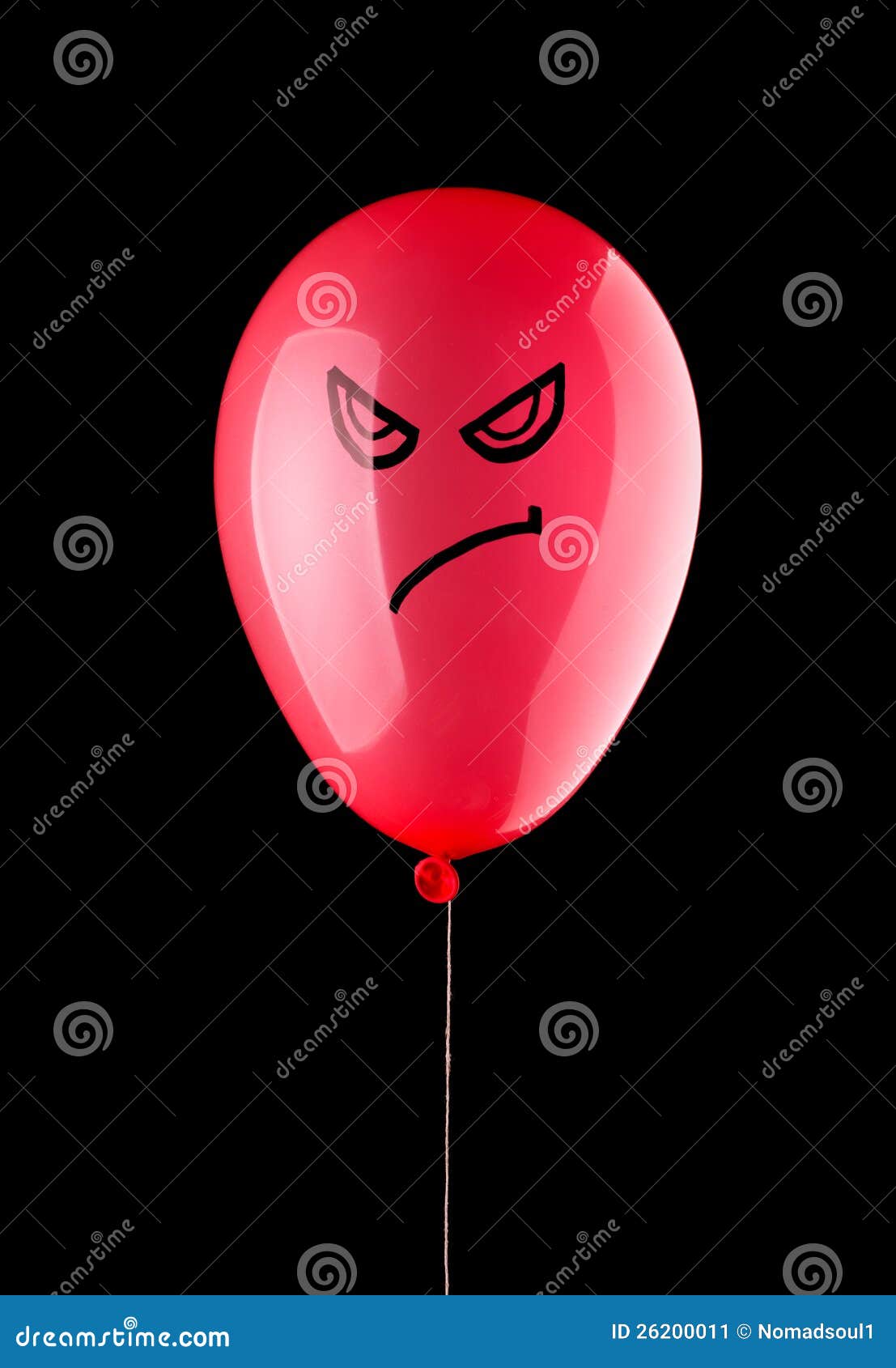 Angry red balloon stock image. Image of furious, birthday - 26200011