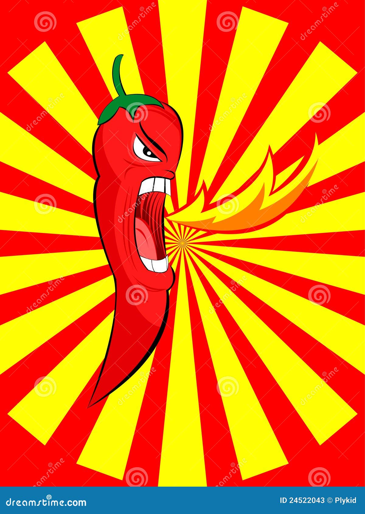 Angry Chilli Cartoon | CartoonDealer.com #47922173
