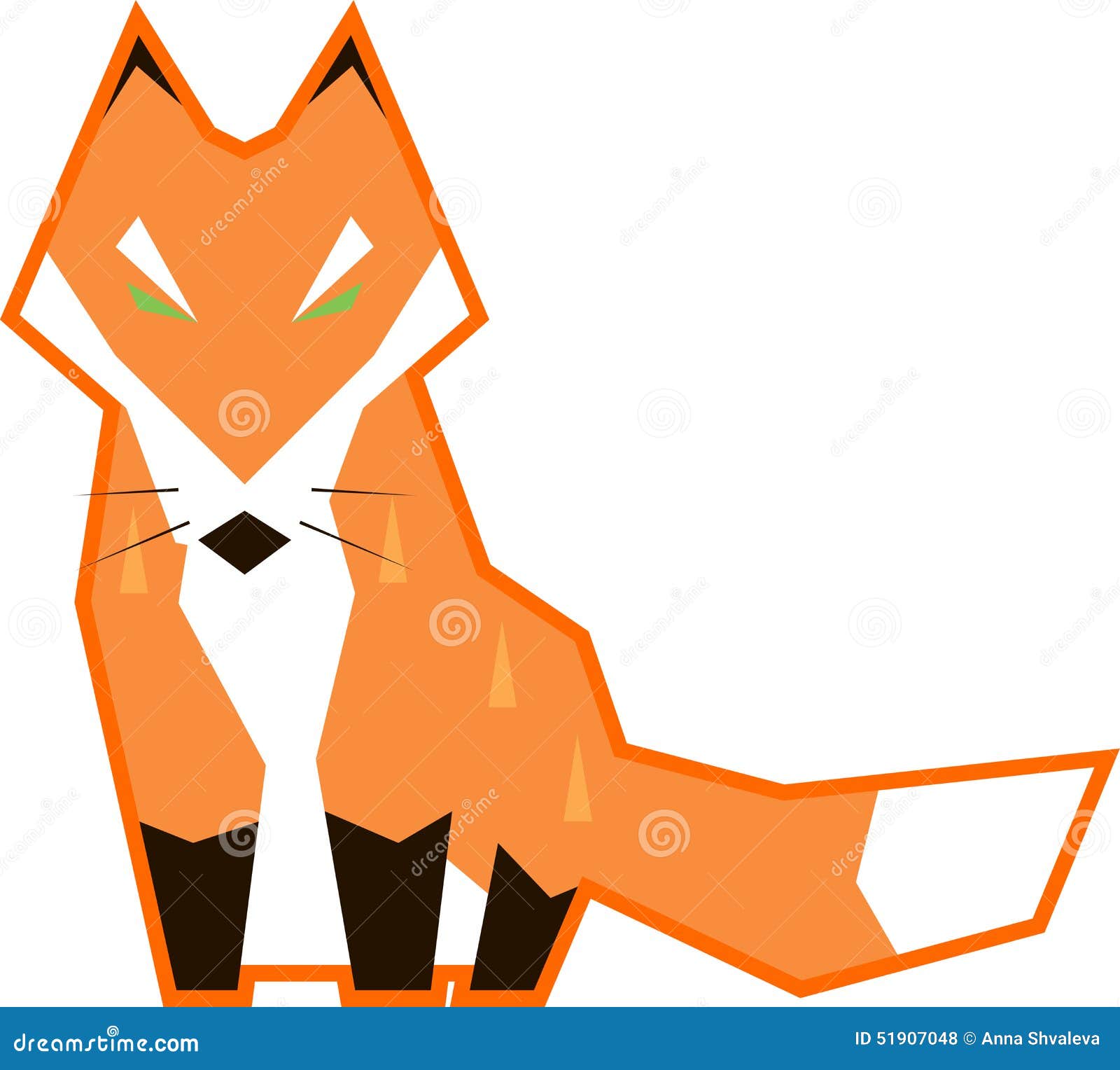 Angry red fox stock vector. Illustration of nose, angry - 51907048