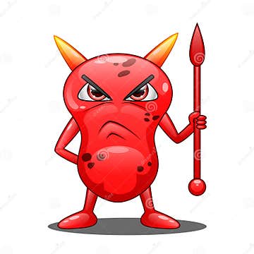 Angry red monster. stock vector. Illustration of devil - 89823749
