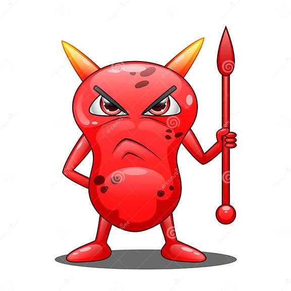 Angry red monster. stock vector. Illustration of devil - 89823749