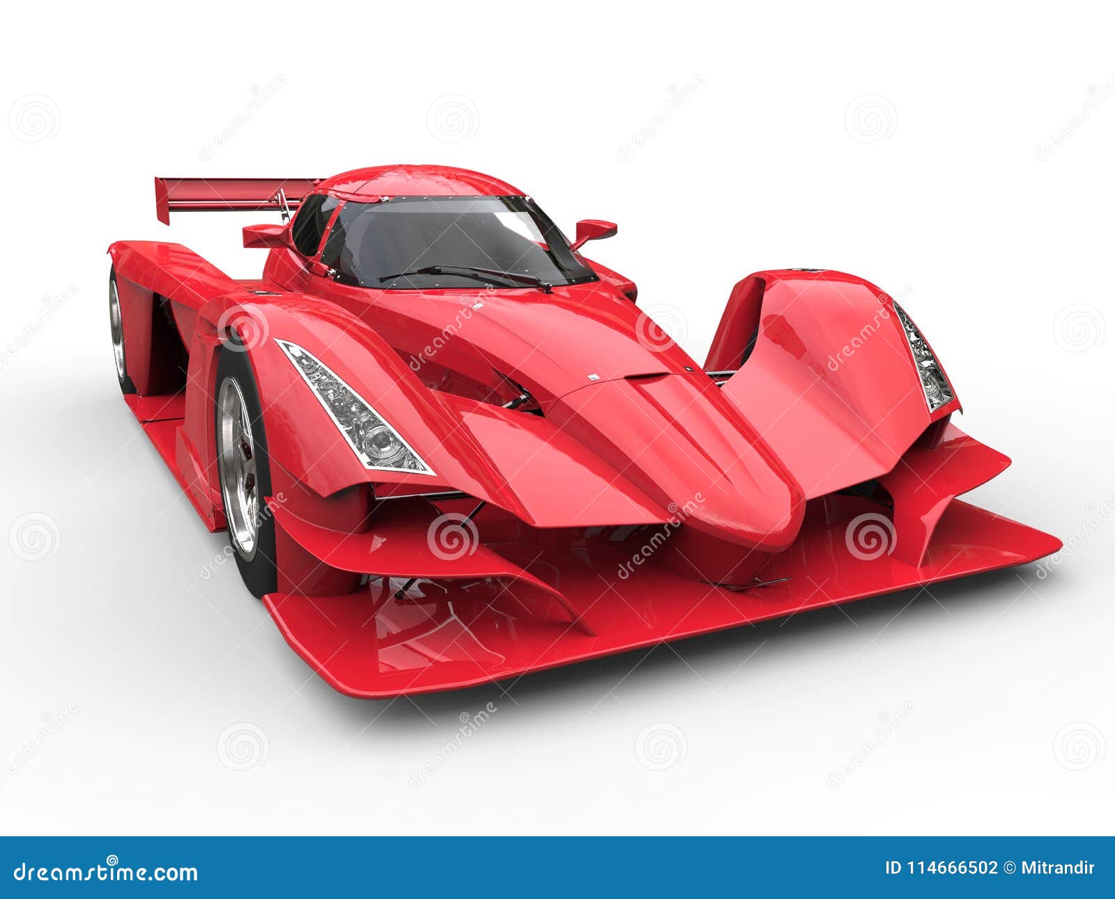 Angry red super race car stock illustration. Illustration of render ...
