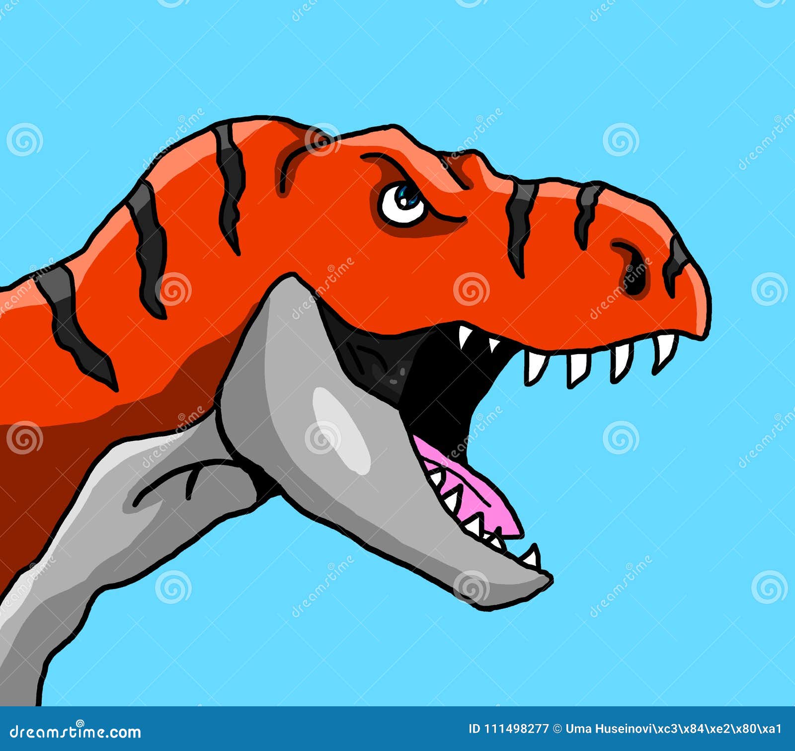 Angry Red T Rex stock illustration. Illustration of fantasy - 111498277