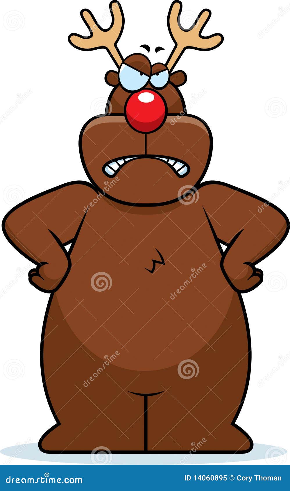 Angry Reindeer stock vector. Illustration of cartoon - 14060895